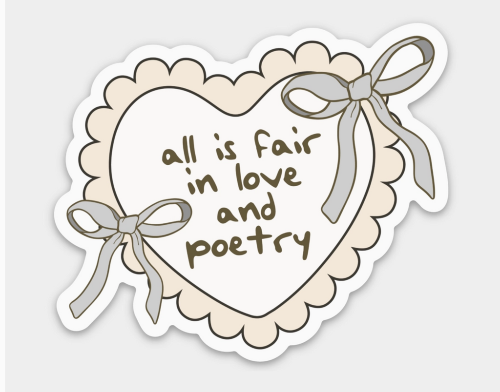 Alls Fair in Love and Poetry Sticker – Modern Legend, LLC.