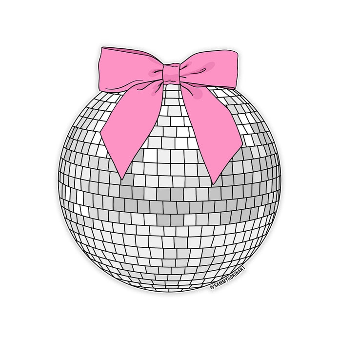 Pink Bow Disco Ball Sticker – Modern Legend, LLC.