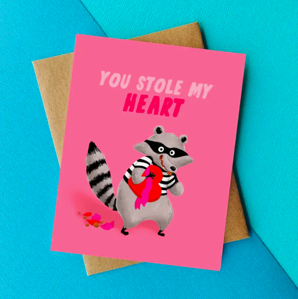 Racoon Stole My Heart Card – Modern Legend, LLC.