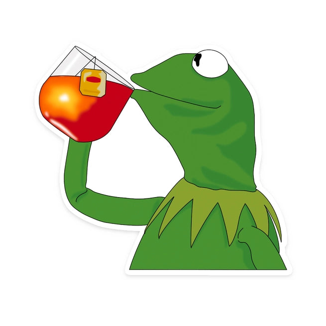 Kermit Sipping Tea Sticker – Modern Legend, LLC.