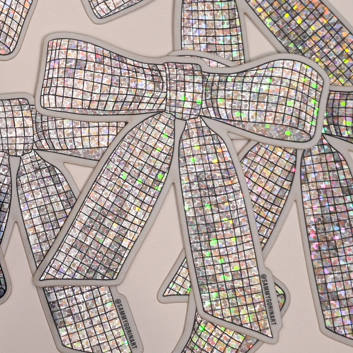 Disco Ribbon Bow Sticker – Modern Legend, LLC.