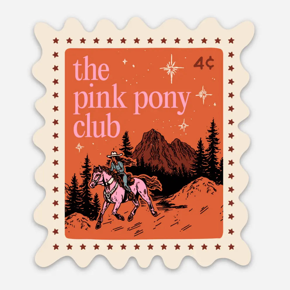 Pink Pony Stamp Sticker – Modern Legend, LLC.
