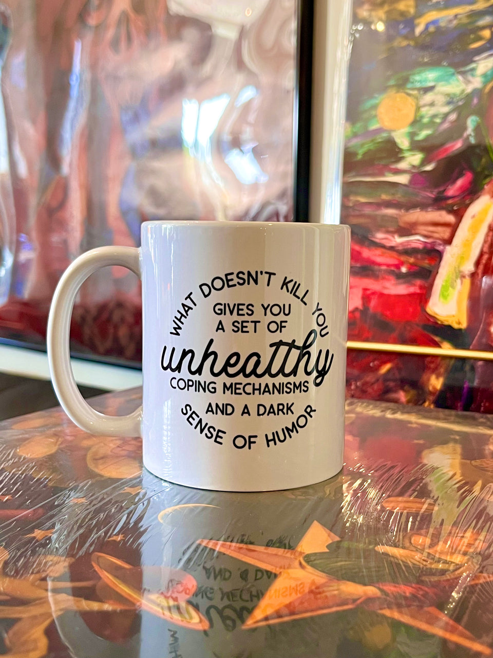 Unhealthy Coping Mechanisms Mug – Modern Legend, LLC.