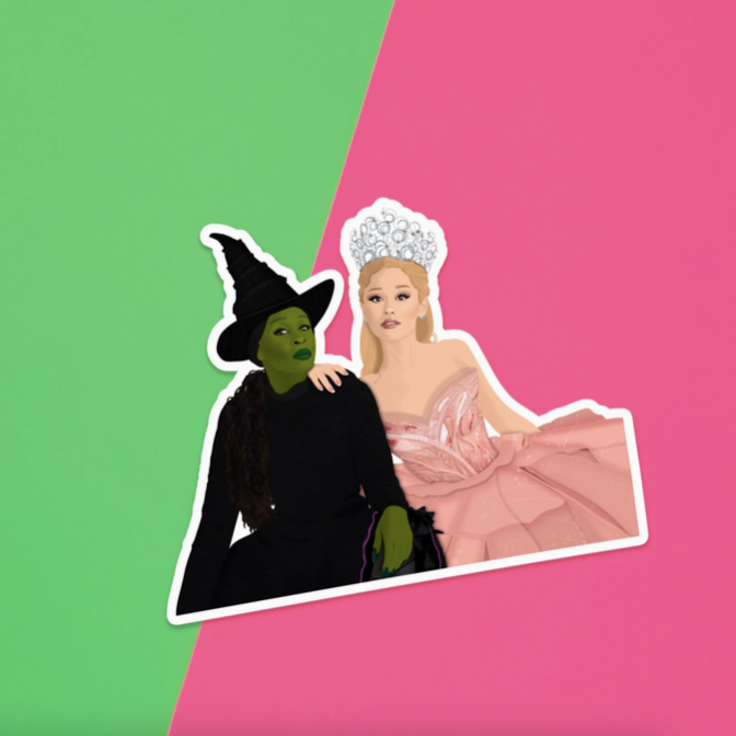 Wicked Elphaba and Glinda Sticker – Modern Legend, LLC.