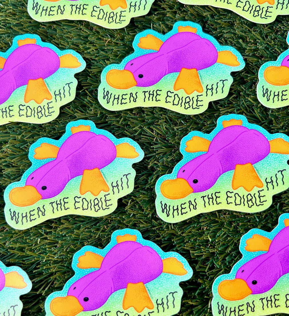 When The Edible Hit Sticker – Modern Legend, LLC.