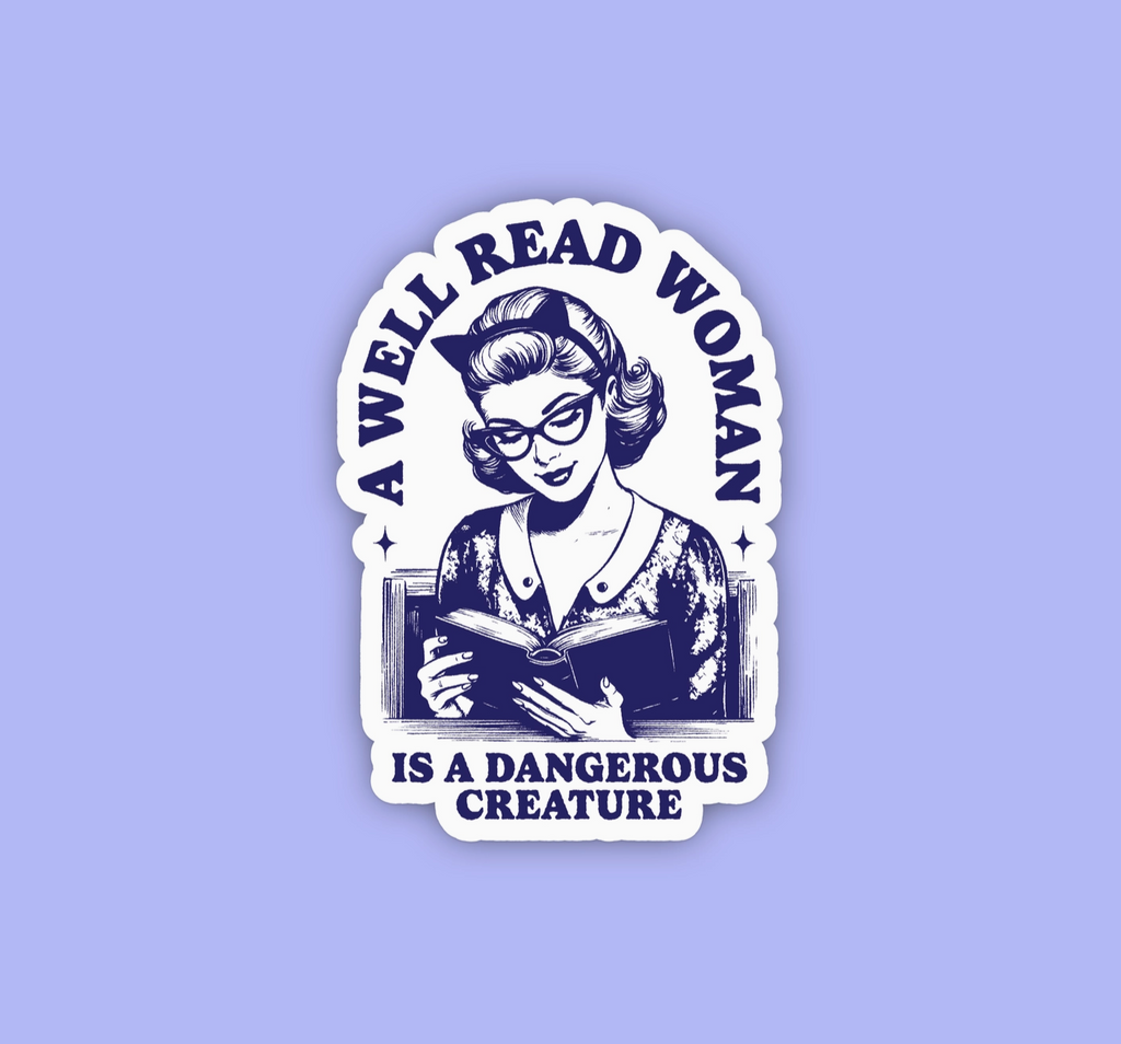 Well Read Woman Sticker – Modern Legend, LLC.