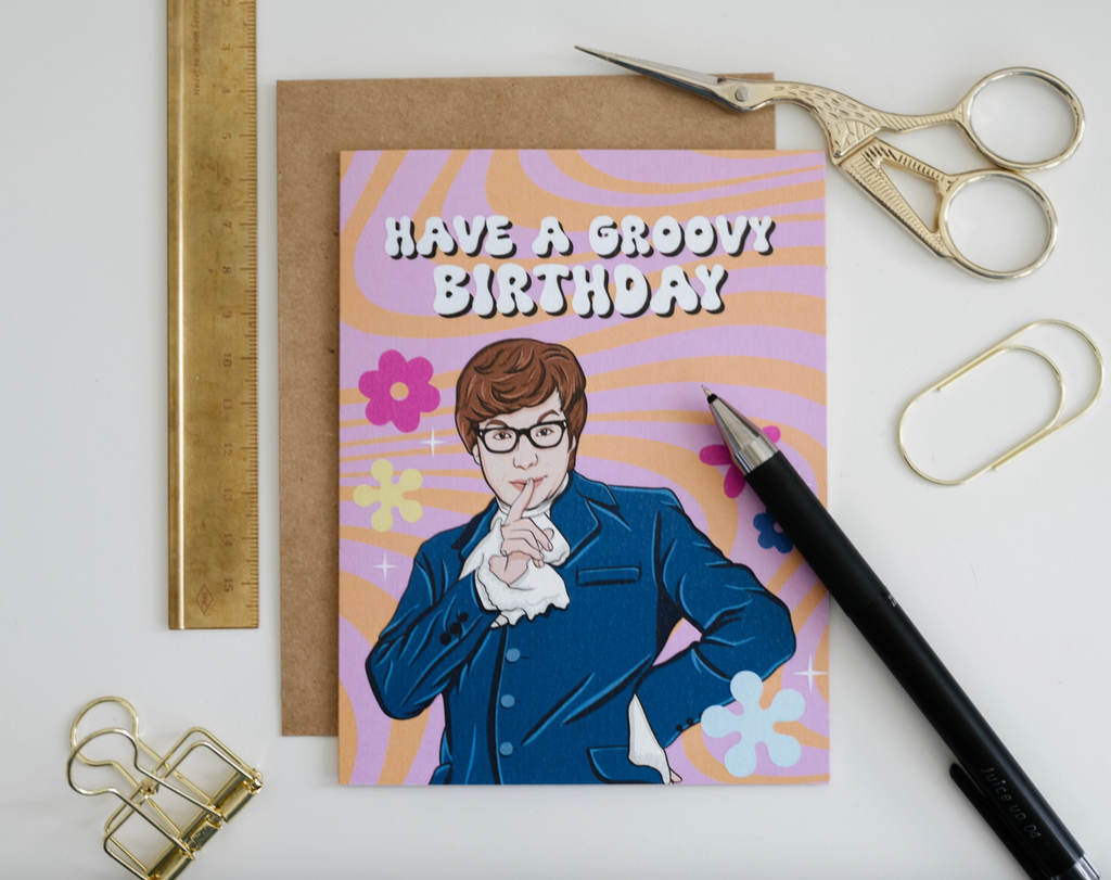 Austin Groovy Birthday Card – Modern Legend, LLC.