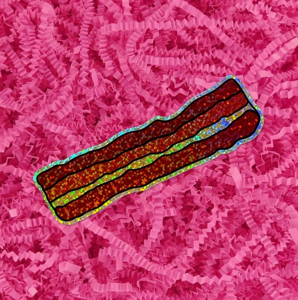 Glitter Bacon Sticker – Modern Legend, LLC.