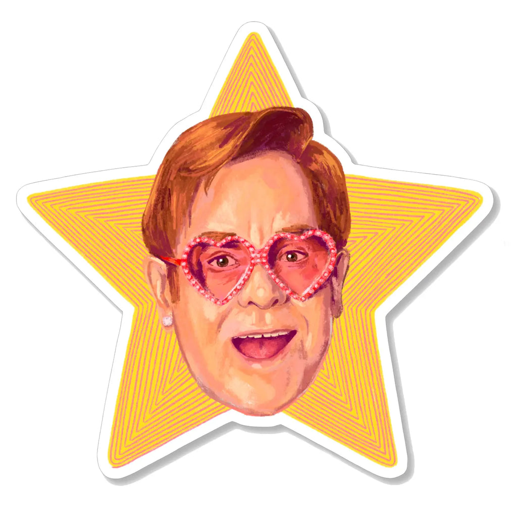 Elton John Glitter Sticker – Modern Legend, LLC.