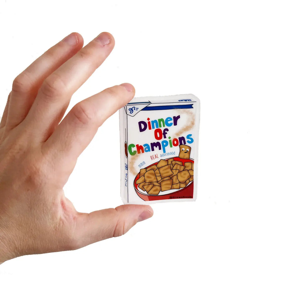 Dinner Of Champions Cereal Box Sticker – Modern Legend, LLC.